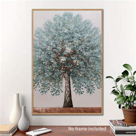 Temu｜나무를 주제로 한 추상 캔버스 프린트 월 아트 1개 현대 인상파 나무 그림 액자 없는 포스터 집과 사무실 장식을 위한 완벽한 선물 예술 애호가를 위한