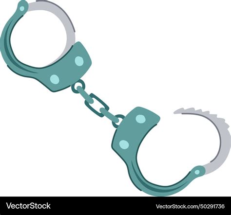 Handcuffs Cartoon Royalty Free Vector Image Vectorstock