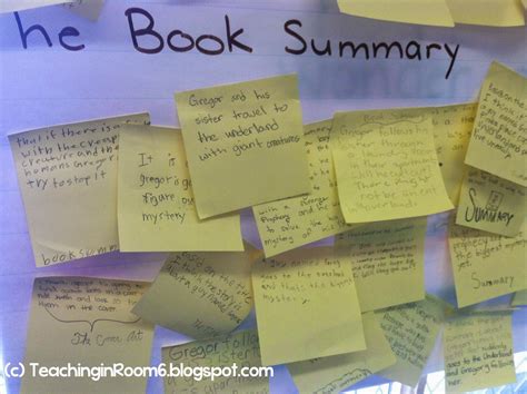 Previewing A Novel With Sticky Notes Teaching In Room