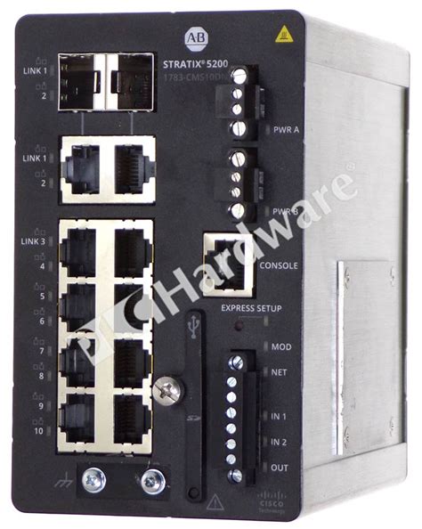Plc Hardware Allen Bradley 1783 Cms10dn Stratix 5200 Ethernet Switch 10 Ports