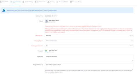 Therapist User Manual Video Appointments
