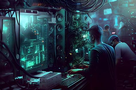 Premium Ai Image Group Of Teenage Hackers Attacking Cyber Security Servers From Their