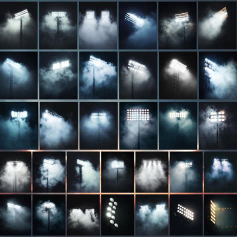100 Friday Night Light Backdrops And Overlays Bundle Stadium Light