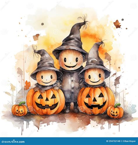 Cute Pumpkin Illustration Stock Illustration Illustration Of Wood