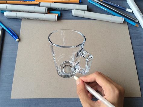 Realistic Drawings Of 3d Objects Realistic 3d Drawing Idea