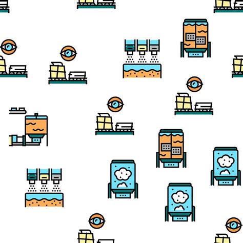 Paper Production Plant Vector Seamless Pattern 10100301 Vector Art At