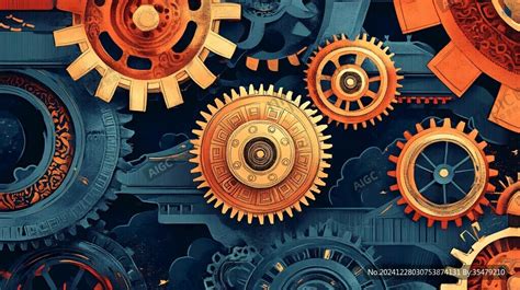 Ai创作图齿轮组工业风格主题 工业齿轮装饰素材 科技感齿轮 工业科技底纹 抽象立体齿轮纹理 齿轮数据素材 唯美工业素材 制造业插画 摩登时代主题元素齿轮 工业时代艺术背景 科幻齿轮式背景 齿轮