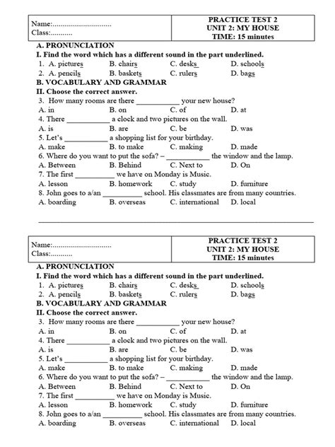 Unit 2 Test 15 Download Free Pdf Room Home