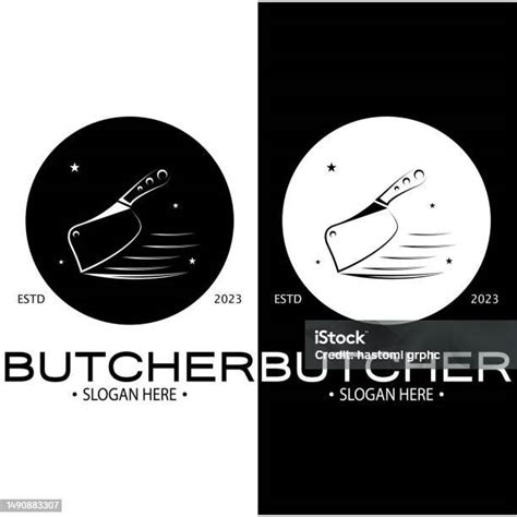 정육점 칼 빈티지 로고 일러스트 요리사 칼 로고 템플릿 비즈니스 배지 레스토랑 도살장 정육점 카페 브랜드 및 칼 가게 현대적인