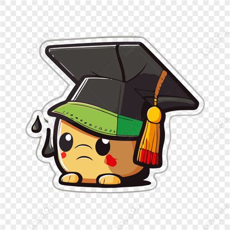 졸업 모자가 있는 스티커 일러스트 벡터상표 Png 일러스트 무료 다운로드 Lovepik