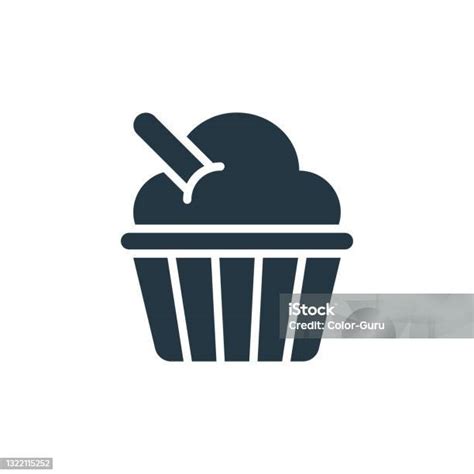 아이스크림 아이콘 웹 사이트 디자인 및 모바일 앱 개발 인쇄를위한 글리프 아이스크림 아이콘 흰색 배경에 고립 된 채워진 과자와 과자 컬렉션의 아이스크림 아이콘 0명에 대한