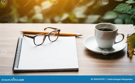 Flay Lay Top View Office Table Desk Stock Illustration Illustration Of Background Laptop