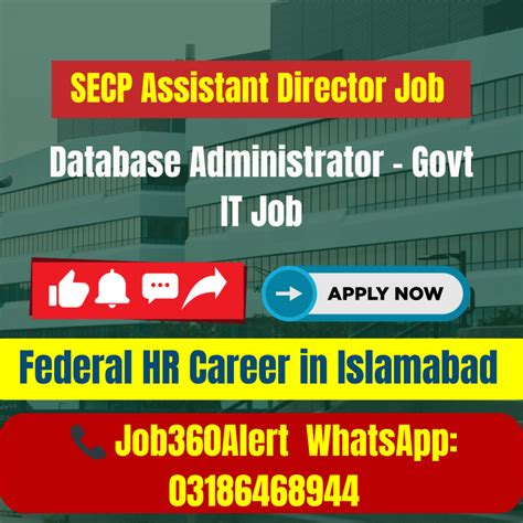 💻 Secp Assistant Director Database Administrator Job 2025 Apply For Government It Role