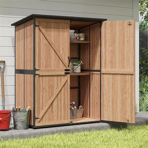 Aivituvin Outdoor Storage Shed With Floor Waterproof Storage Cabinet