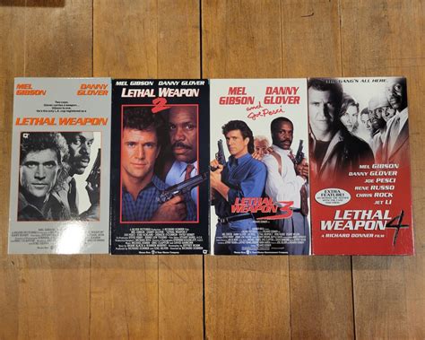 Vintage Vhs Movie Tapes Lethal Weapon Series 1 Thru 4 4 Etsy
