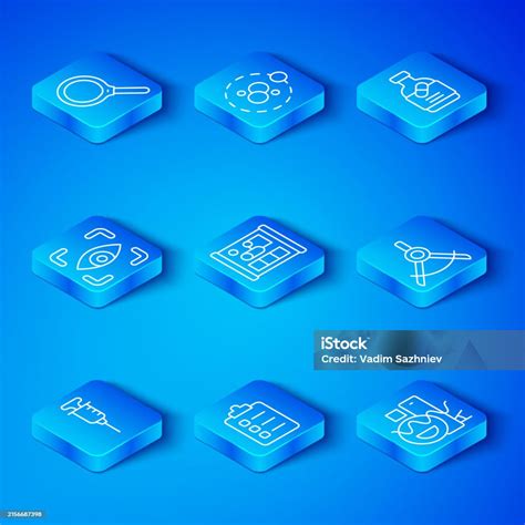 세트 라인 주사기 엔지니어링을 위한 그래프 용지 목록 계획 나침반 그리기 약병과 알약 눈 스캔 돋보기 및 기본 기하학적 모양