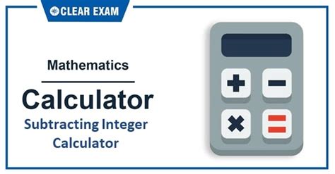 Subtracting Integers Calculator