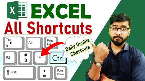 Excel Shortcuts 2023 Best Excel Shortcuts In Hindi Keyboard Shortcuts Youtube