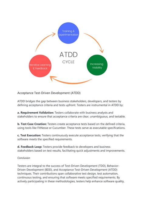 How Testers Contribute To Tdd Bdd And Atdd Techniquespdf Operating