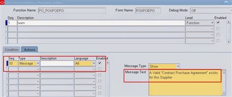 Display A Message Using Form Personalization Simplifying Oracle E Business Suite