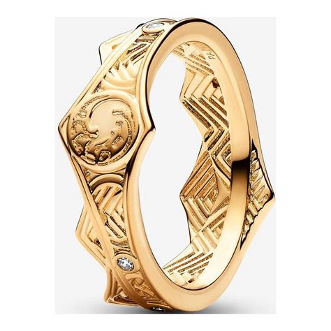 Pandora Game Of Thrones House Of The Dragon Crown Ring 14k Gold Plated