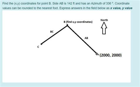Solved Find The X Y Coordinates For Point B Side AB Is Chegg Com