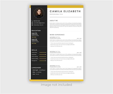 Curriculum Cv Resume Template Design Premium Psd