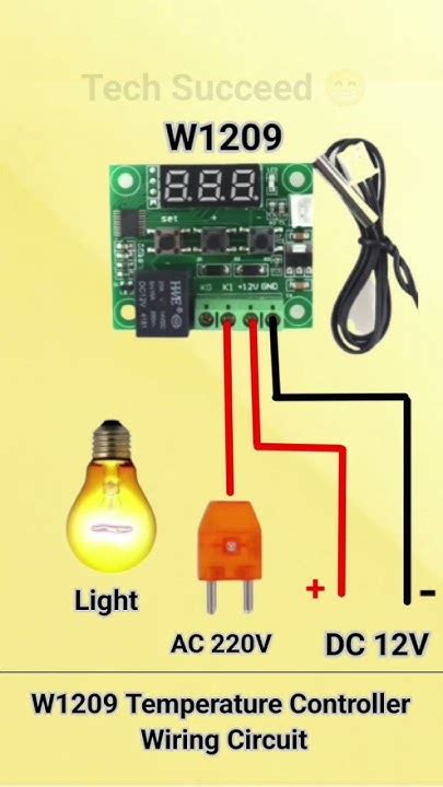 W1209 Temperature Controller Wiring Circuit Diagram Electrical 12vdcmotor Youtube