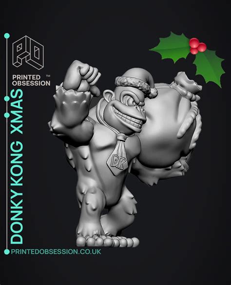 Donky Kong Xmas Dk Fan Art 3d Model By Printedobsession On Thangs