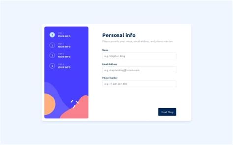 Frontend Mentor Multi Step Form React And Tailwind Coding Challenge