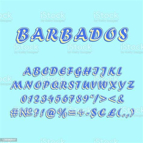 바베이도스 빈티지 3d 벡터 알파벳 세트 알파벳에 대한 스톡 벡터 아트 및 기타 이미지 알파벳 해변 0명 Istock