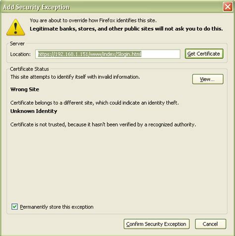 This Connection Is Untrusted Certificate Error When Logging In To A