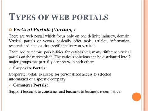 Types Of Web Portals