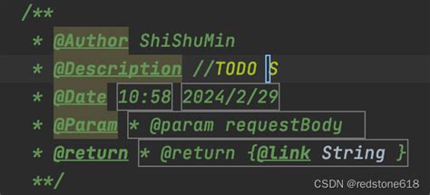 Idea类和方法注释模板设置idea设置注释模版 Csdn博客