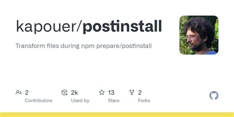 github kapouer postinstall transform files during npm prepare