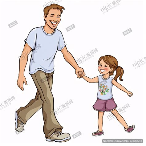 Ai创作图父亲女儿手绘背景 卡通男孩牵着小朋友 父女插画 大人牵着小孩 父子素材 大人和孩子素材 卡通父女 老人牵着小朋友 卡通走路人物 家长小孩人物 卡通儿童节父亲节亲子 父亲牵小孩 走路