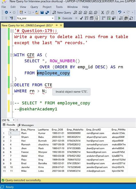 Sql Interview Question 179 Sql Mysql Oracle Interview Shorts