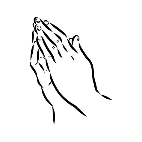 Premium Vector Hands Folded In A Prayer To God Hands In Prayer Vector