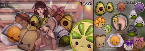 Second Life Marketplace 10 Yokai Yammy Pillows Sweet Biscuit Coconut