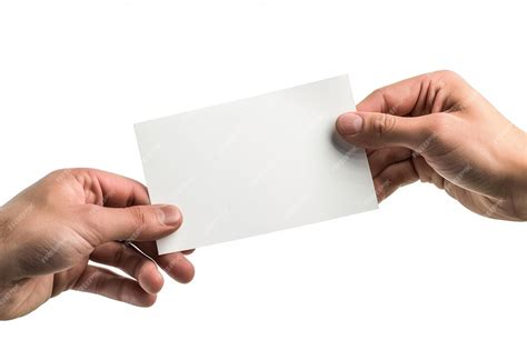 Closeup Of Hands Passing A Piece Of Paper With Information Isolated On