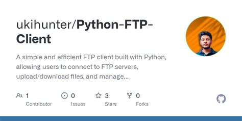 Github Ukihunterpython Ftp Client A Simple And Efficient Ftp Client