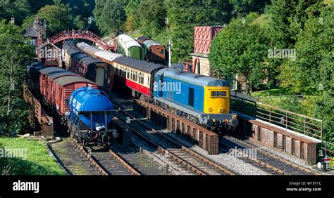 The British Rail Br Class 20 Diesel Engine At Goathland Station Stock