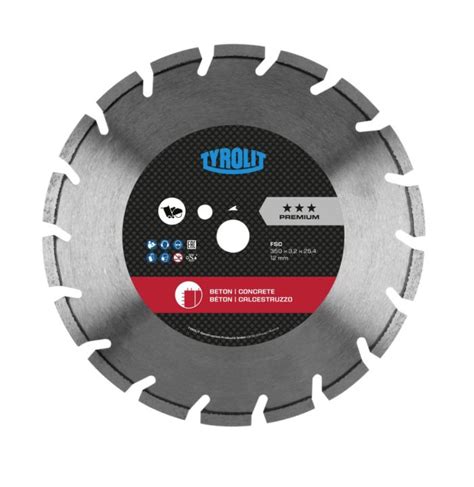 Diamond Grouting Cutting Disc Tyrolit Premium Fsc 450 X 36 X 254 Mm