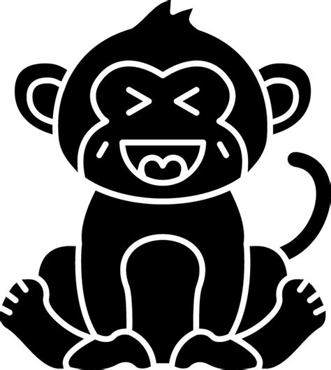 Laughing Monkey Emoji Solid 67360955 Vector Art At Vecteezy