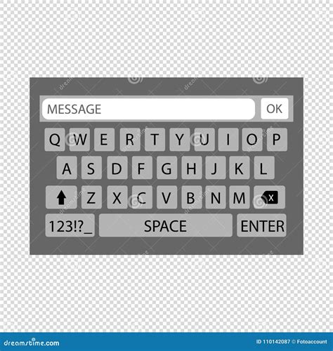 Keyboard Of Smartphone Qwerty Layout Alphabet Buttons Stock Vector Illustration Of Design