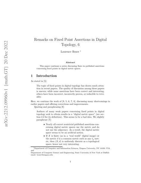 Pdf Remarks On Fixed Point Assertions In Digital Topology 6
