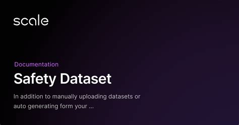 Safety Dataset Scale Ai