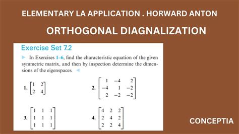 solve exercise 7 2 with ease orthogonal diagonalization explained