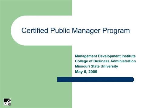 Ppt Certified Public Manager Program Powerpoint Presentation Free