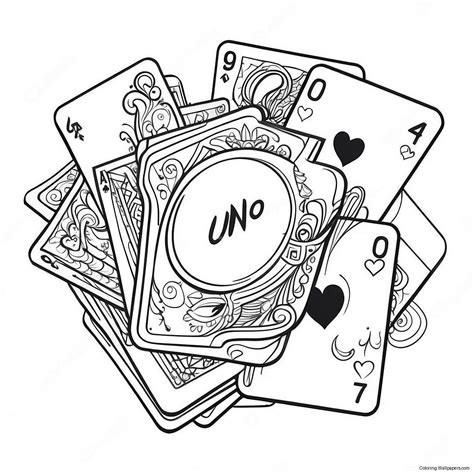 Colorful Uno Cards Coloring Page 35364 27972